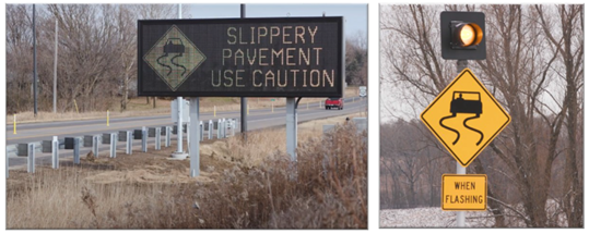 Dynamic Message Signs Displaying Weather Alerts Based on Roadside ...